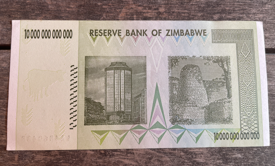Unc Zimbabwe 2008 10 TRILLION DOLLARS BANKNOTE AA New 100 TRILLION ...