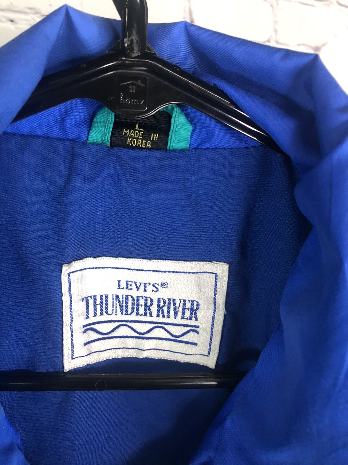 Vintage Levi's Thunder River Blue Teal Colorblock Win… - Gem