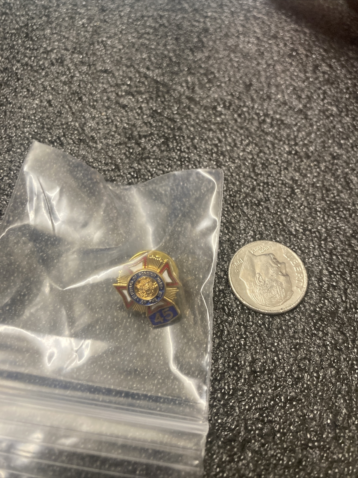USED Vtg. Veterans of Foreign Wars #45 Crest Shield lapel pin VFW 45 ...