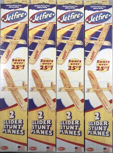 Lot of 4 Guillow's Jetfire Twin Packs (8 Balsa Wood Toy Gliders Total ...