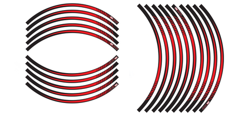 RIDGELINE :RED RIM PROTECTORS WHEEL GRAPHICS ! CHOOSE SIZE ! DECALS ...