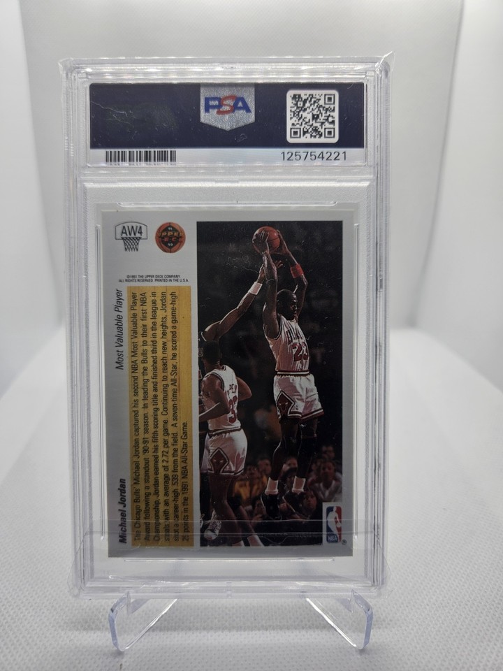 1991 Upper Deck Award Winner - Michael Jordan #AW4 PSA 8 | eBay