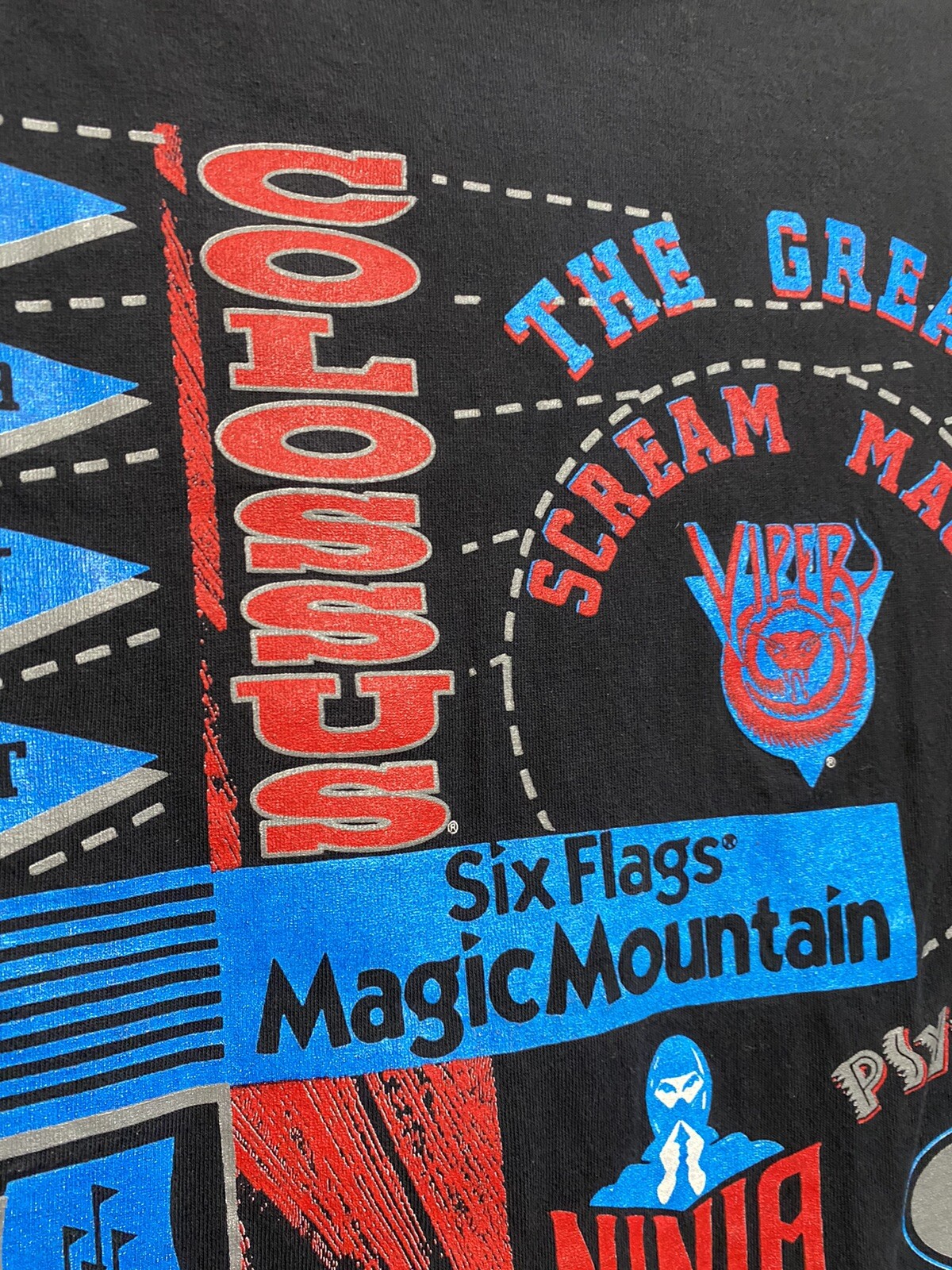Vintage Magic Mountain Six Flags Theme Park Roller Co… - Gem