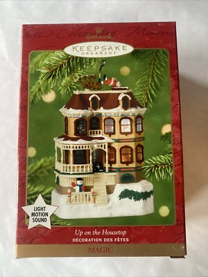 Hallmark Keepsake Ornament 2001 Up On The Housetop Magic Light Motion ...