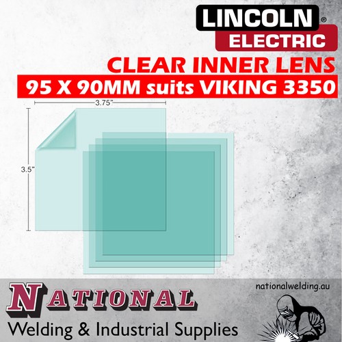 Clear Inner Lens 95 x 90mm Suits Lincoln Viking 3350 Series KP3044-1 ...