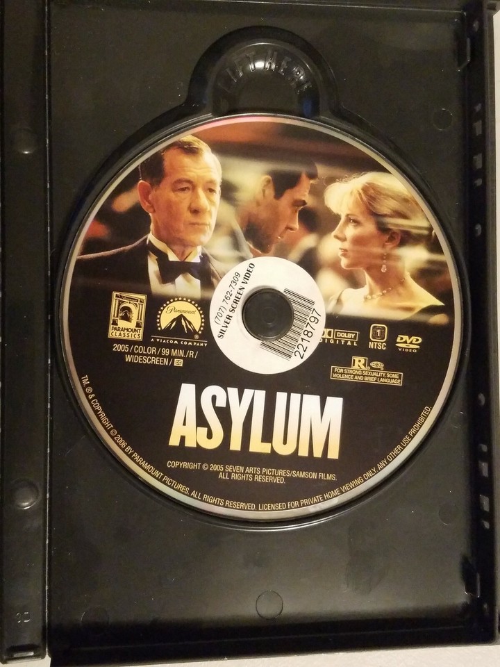 Asylum (DVD, 2006) Natasha Richardson, Ian McKellen, Hugh Bonneville ...