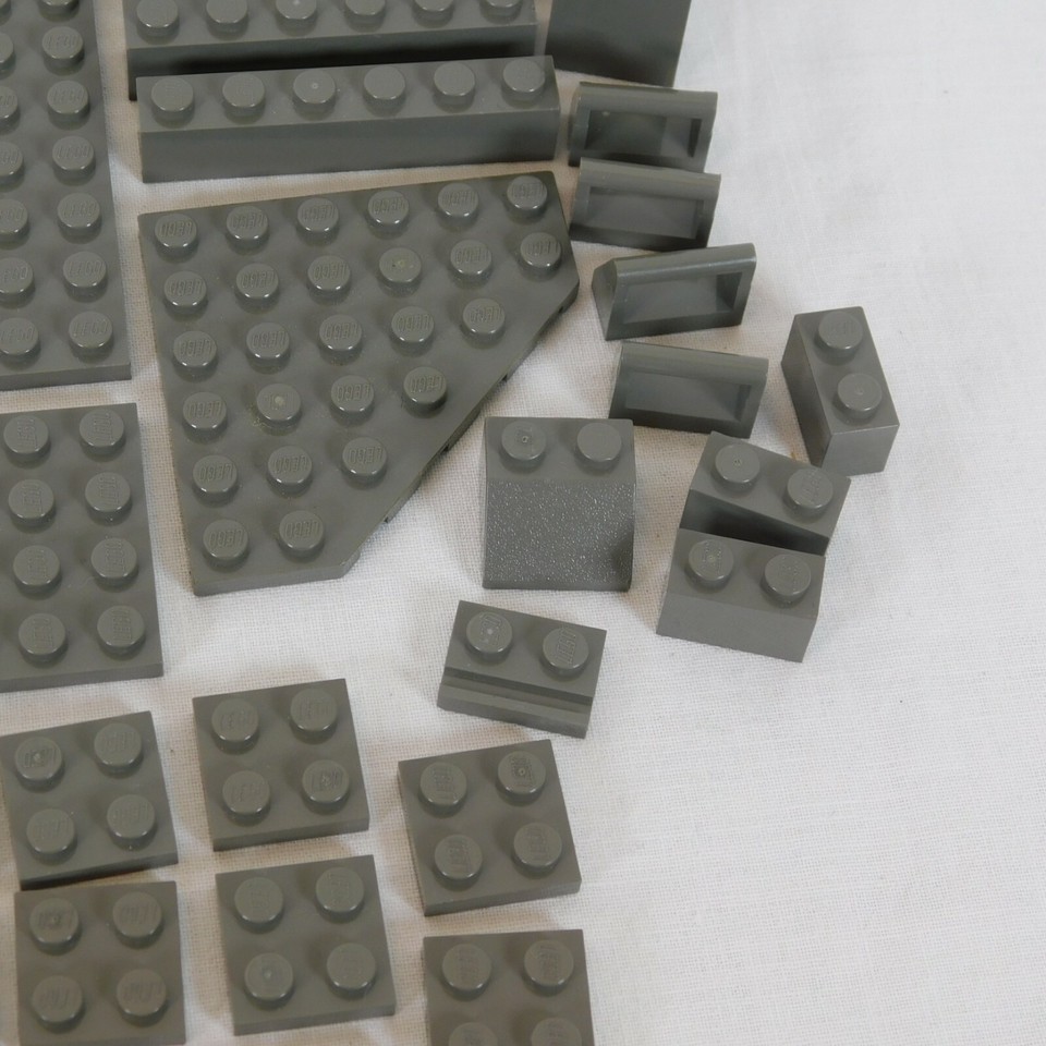 Lot of 60 Gray Lego Pieces Plates Bricks Wedge Slope Tile Modified ...