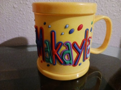 Name: MAKAYLA - NEW Personalized Childs Kids Mug Cup Plastic 3D John ...