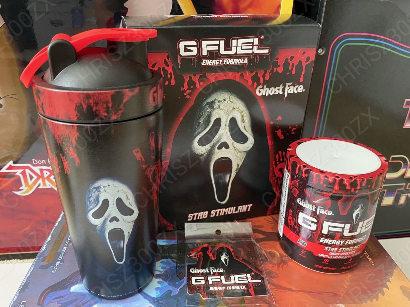 GFUEL Scream Stab Stimulant Ghost Face Collector's Box Metal Shaker ...