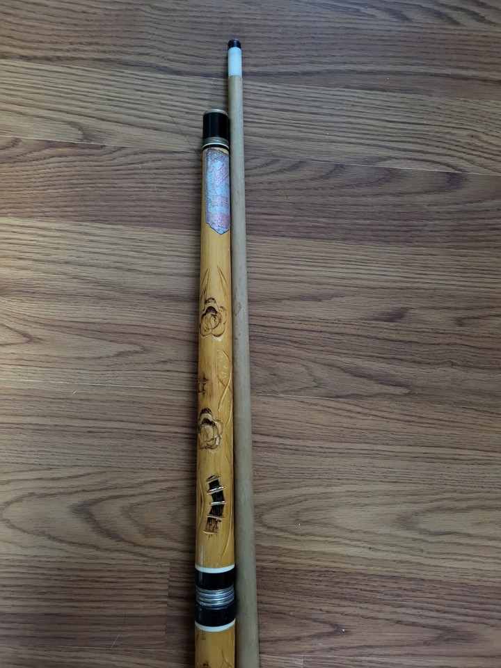 Vintage Premier Line Pool Cue Stick Carved 57 Inch 17 Ounce 3 piece w ...