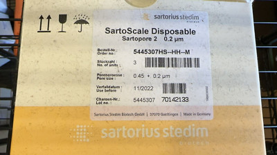 Sartorius Sartopore 2 Capsule Filter 0.2 µm, 5445307HS--HH--M, 2/box | eBay
