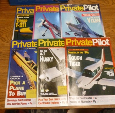 PRIVATE PILOT MAGAZINE 1993 Feb March April May June July Issues | eBay