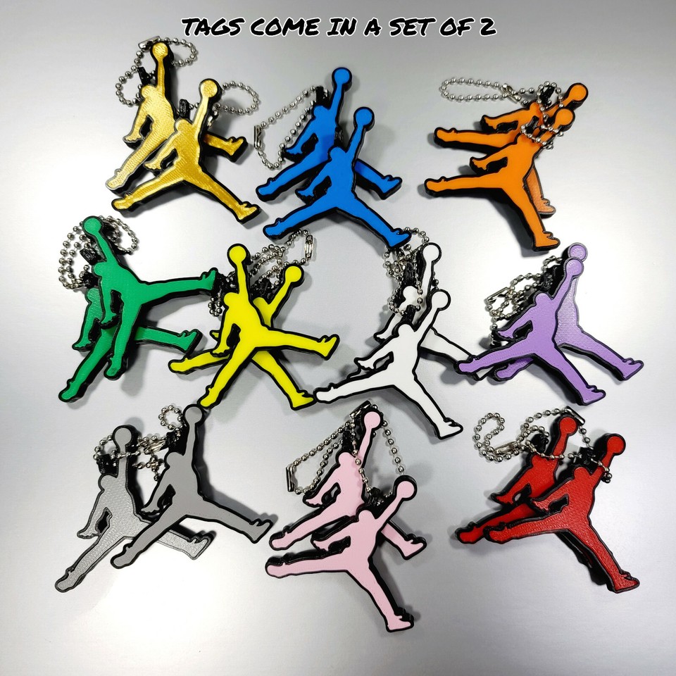 Custom 3D Printed Air Jordan Style HangTag Shoe Tag Key Chain Multi ...