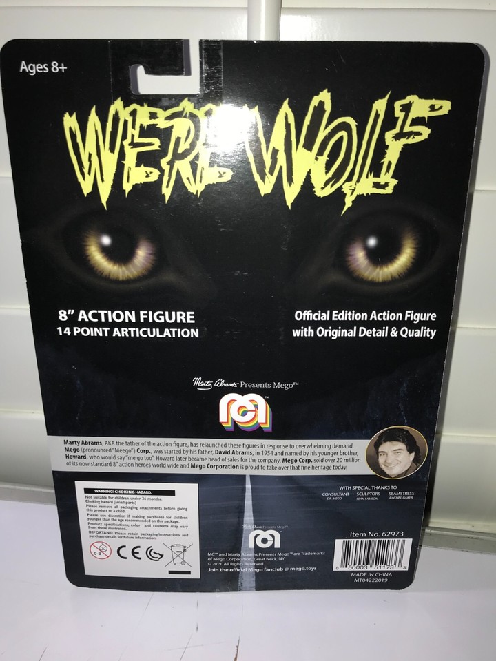 Mego Werewolf ACTION FIGURE Full Body Flocked 8” NEW MINTY | eBay