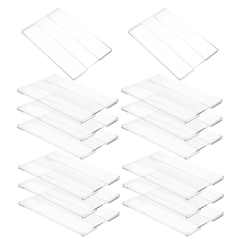 20 Pcs Flat Price Tag Displays Acrylic Sign Holder Label Dispenser ...