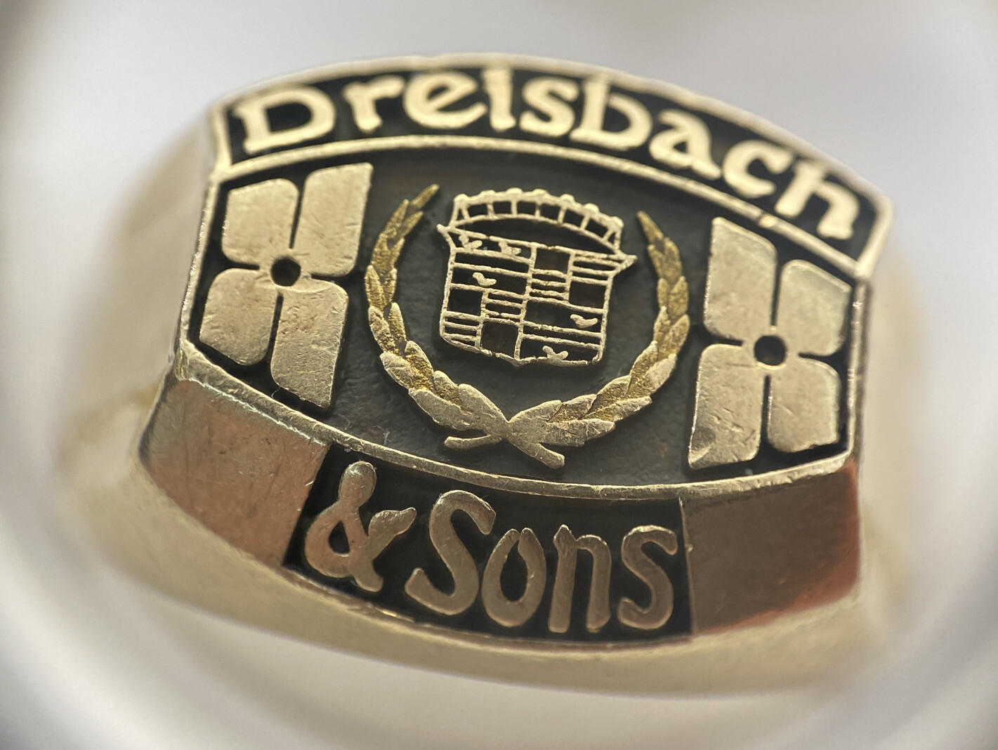 Rare Mens 10k Yellow Gold Cadillac Dealership Signet … - Gem