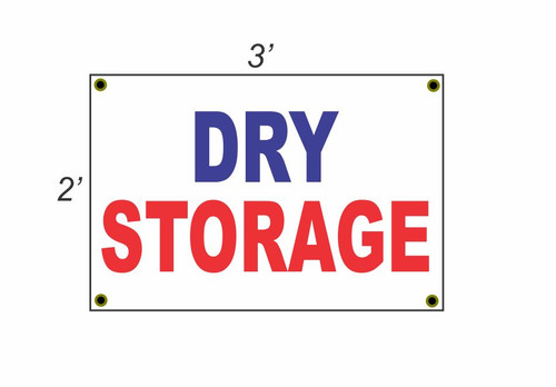 2x3 DRY STORAGE Red White & Blue Banner Sign NEW Discount Size & Price ...