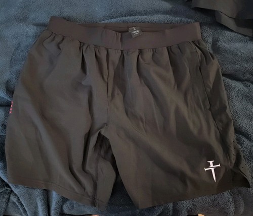 Three Nails Shorts Mens Large Black Lined Liner Gym Performance ...