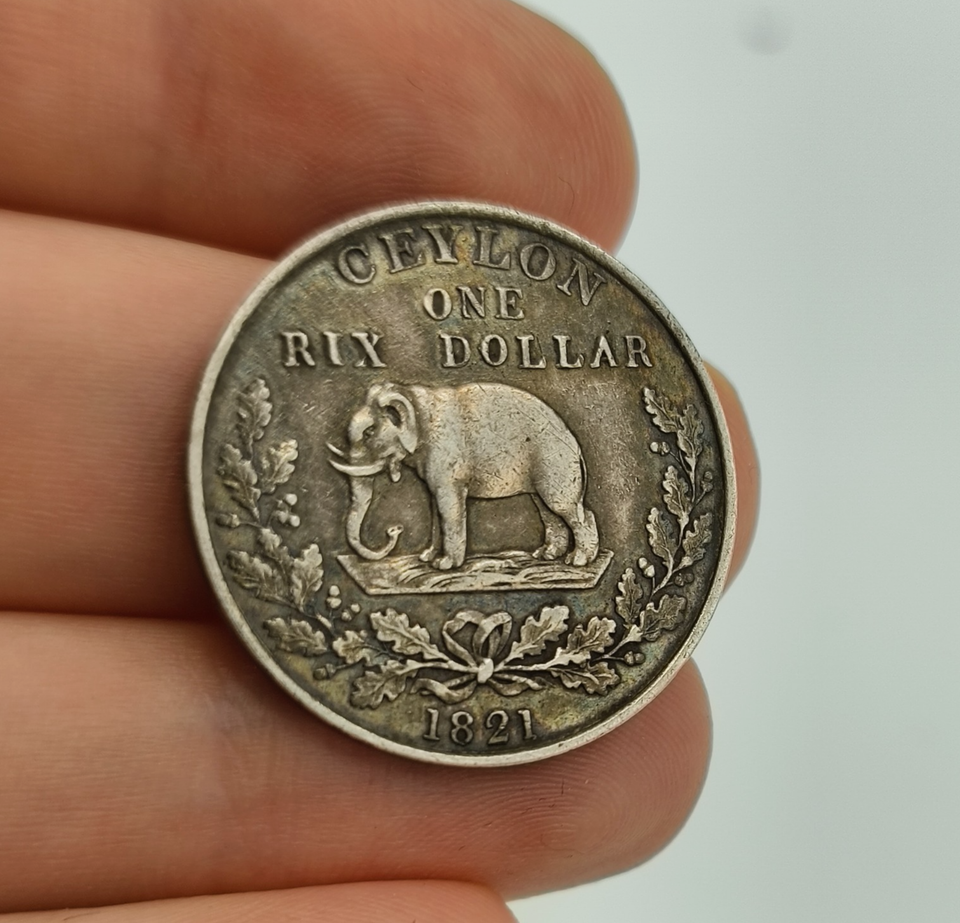 British Ceylon 1821 George IV Silver One Rix Dollar - Rare | eBay
