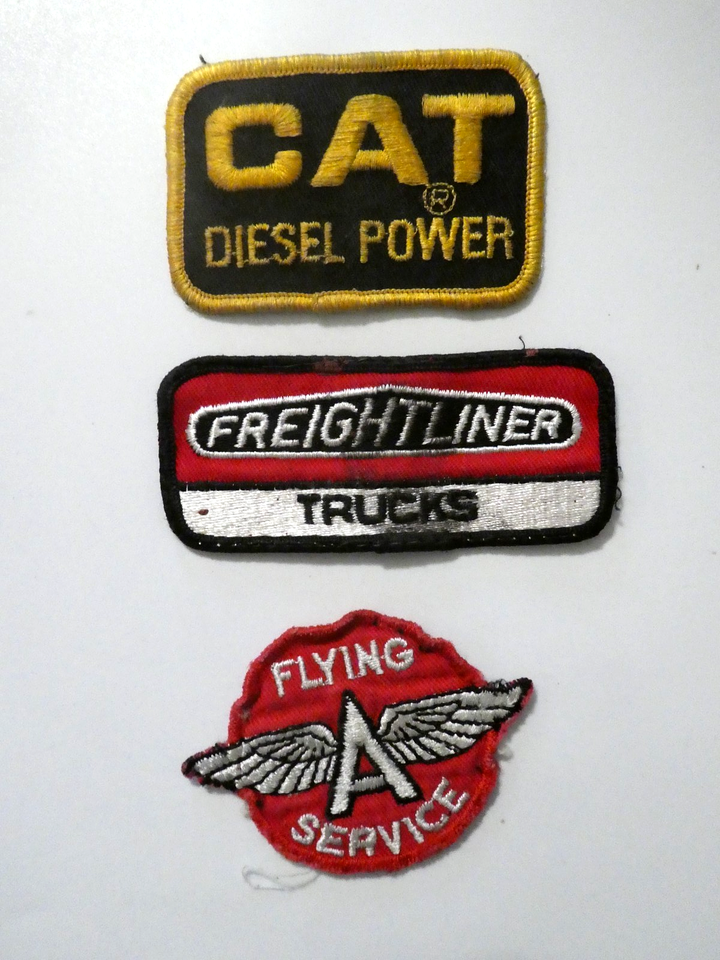 Vintage Original 50's FLYING A SERVICE PATCH, CAT and FREIGHTLINER ...
