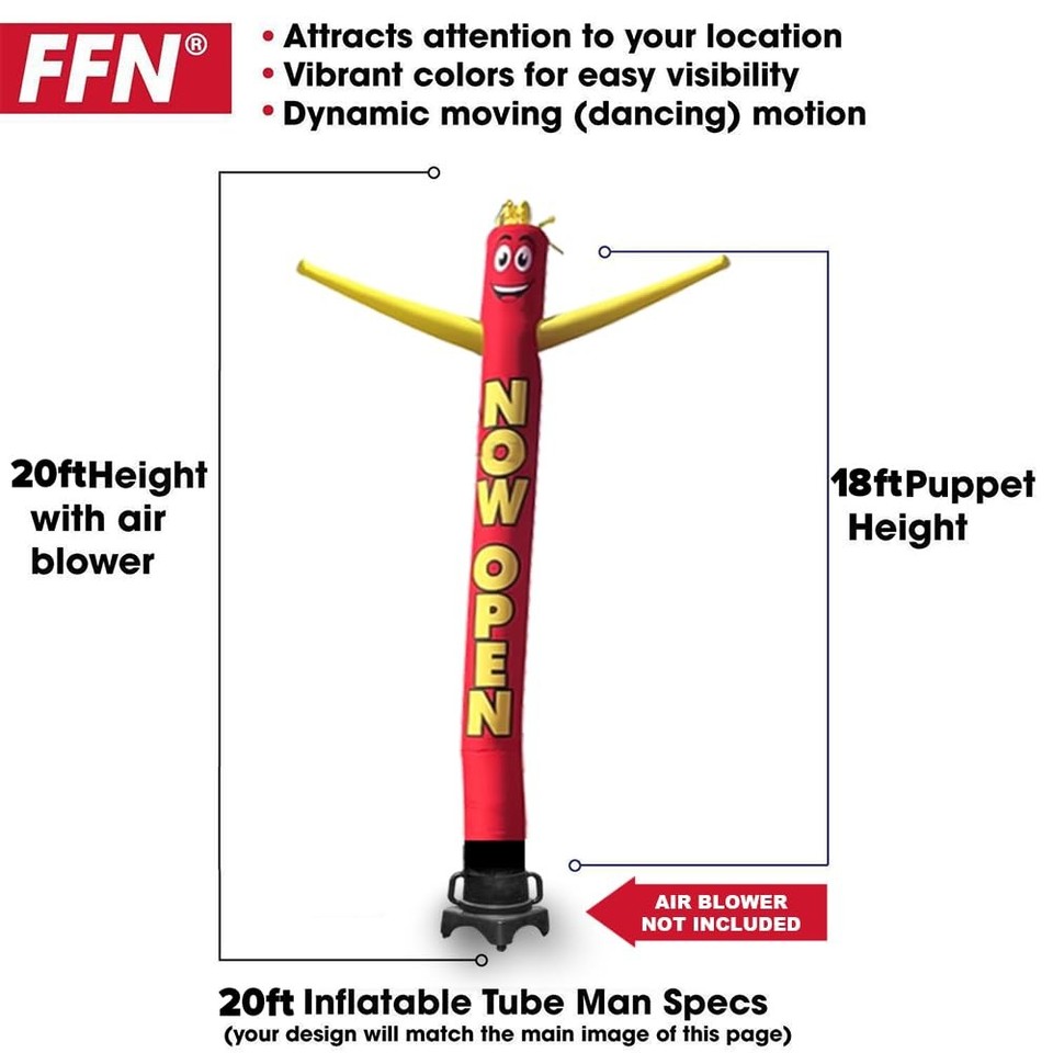 Now Open 20 Foot Tall Inflatable Tube Man Air Powered Dancing Puppet ...
