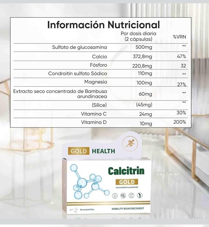 Calcitrin Gold Dietary Supplement, Mobility Reinforcement, 60 Tablets ...