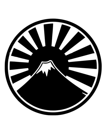 JDM Rising Sun Mt Fuji Badge Vinyl Decal Sticker - Car Window Racing ...