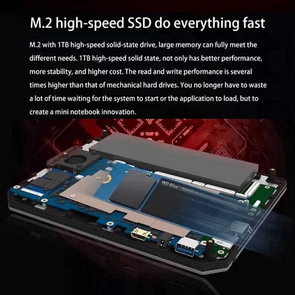 Mini Laptop 7 Inch Touch Screen 12 GB RAM Band WiFi Notebook Computer ...