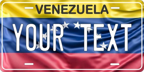 Venezuela Flag Wave License Plate Personalized Car Auto Bike Motorcycle ...