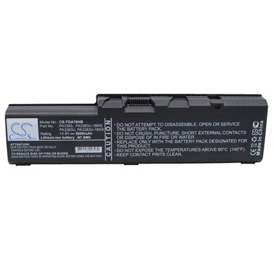 Battery for Toshiba Satellite A70 A75 P30 P35 PA3383U PA3383U-1BAS ...