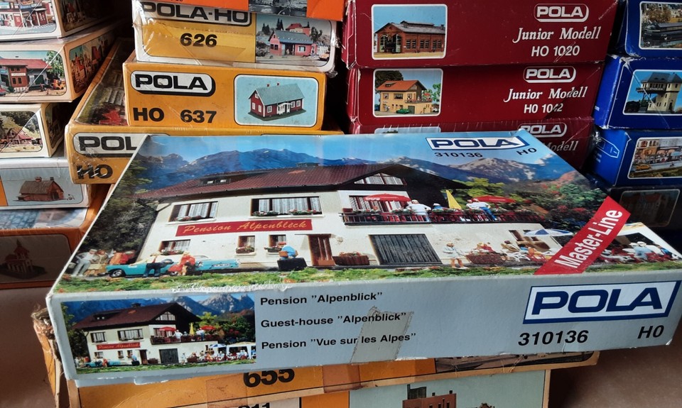 LARGE COLLECTION Pola HO Vintage Model Buildings Kits Models for Train ...