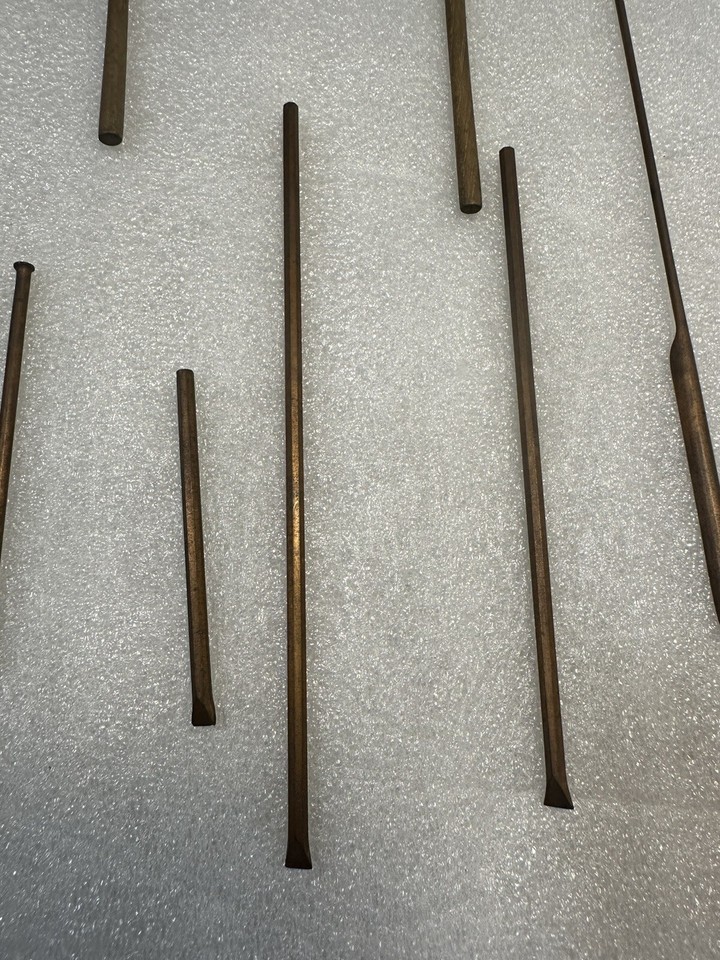 Vintage Salesman Sample Miners Tools Brass Picks Scoop Drill Original ...