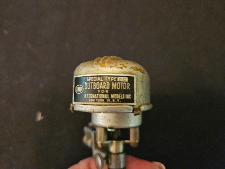 VINTAGE IMP INTERNATIONAL MODELS INC. MINIATURE MODEL BOAT OUTBOARD ...
