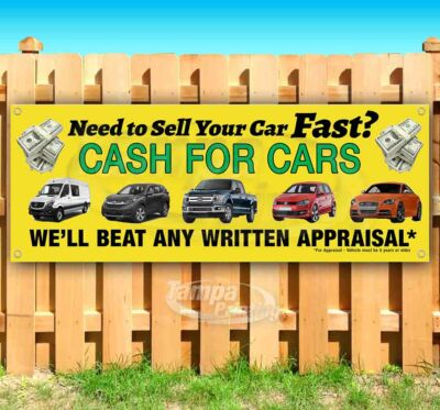 CASH FOR CARS Advertising Vinyl Banner Flag Sign Many Sizes DEALS ...