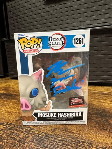 JSA Signed Bryce Papenbrook Funko Inosuke Hashibira 1261 Target Con w ...