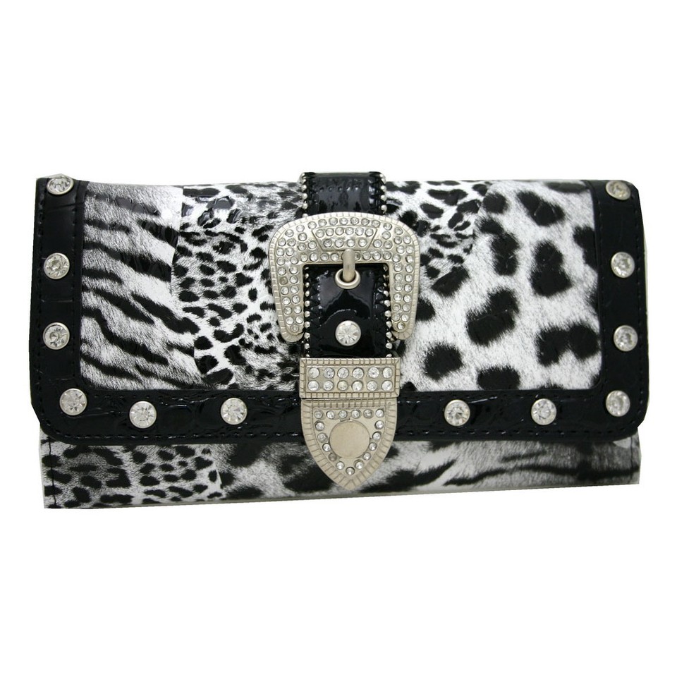 western bling belt buckle adornment rhinestone wallet | eBay