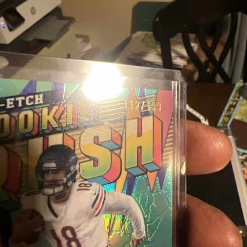 2024 Topps Chrome Football Caleb Williams RC All Etch Rookie Rush Auto ...