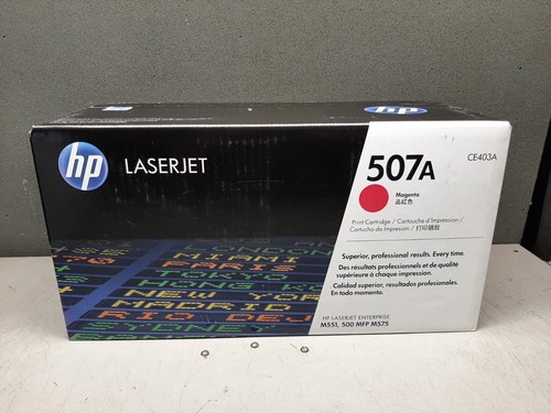 Genuine HP 507A Magenta Toner Cartridge CE403A Sealed box | eBay
