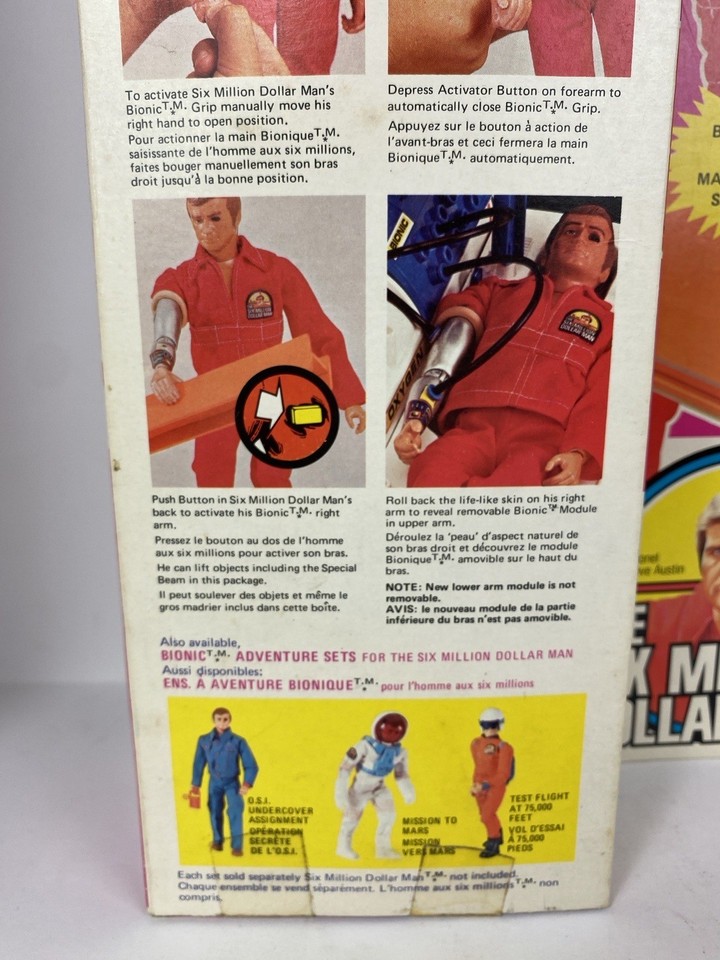 Six Million Dollar Man Action Figure 1976 With Bionic Grip | eBay