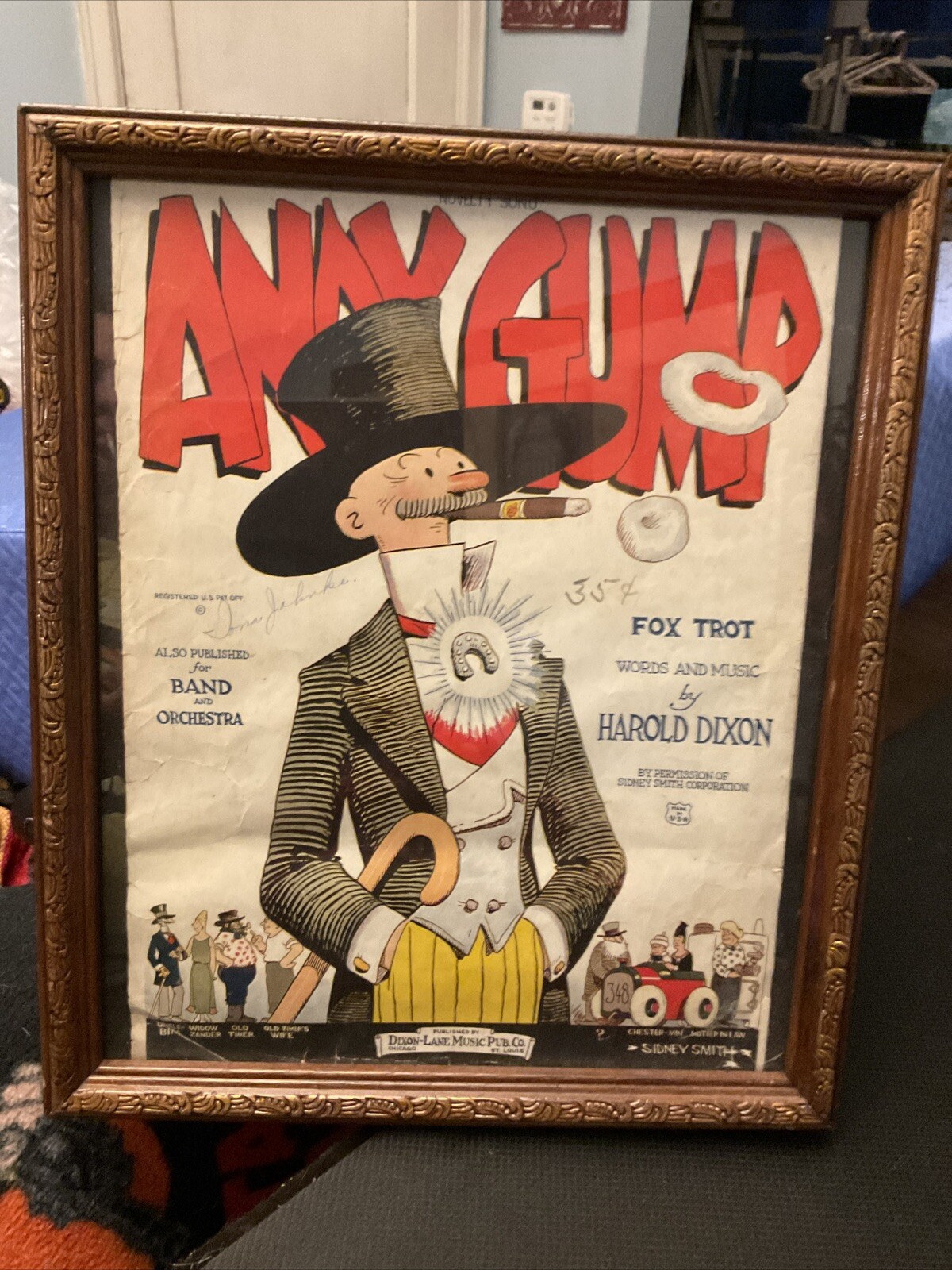 Andy Gump 1923 Sheet Music (FRAMED) | eBay