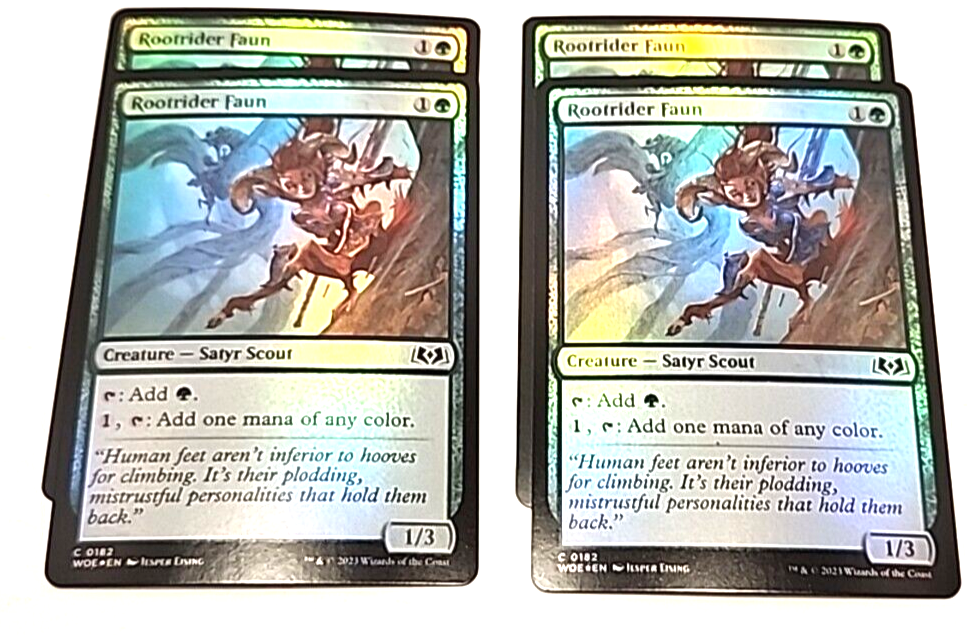 x4 Rootrider Faun - Foil C MTG Wilds of Eldraine M/NM, English | eBay