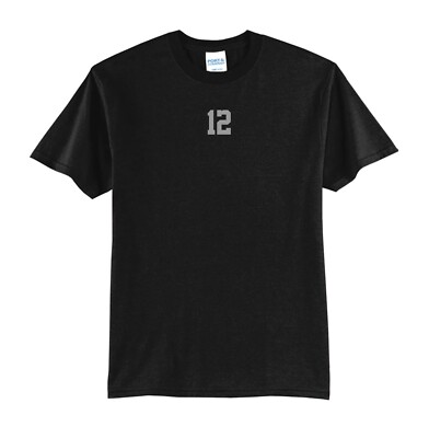 NUMBER 12-T-SHIRT-NEW-SPORTS-FOOTBALL-BASEBALL-HOCKEY-BASKETBALL-LOW ...