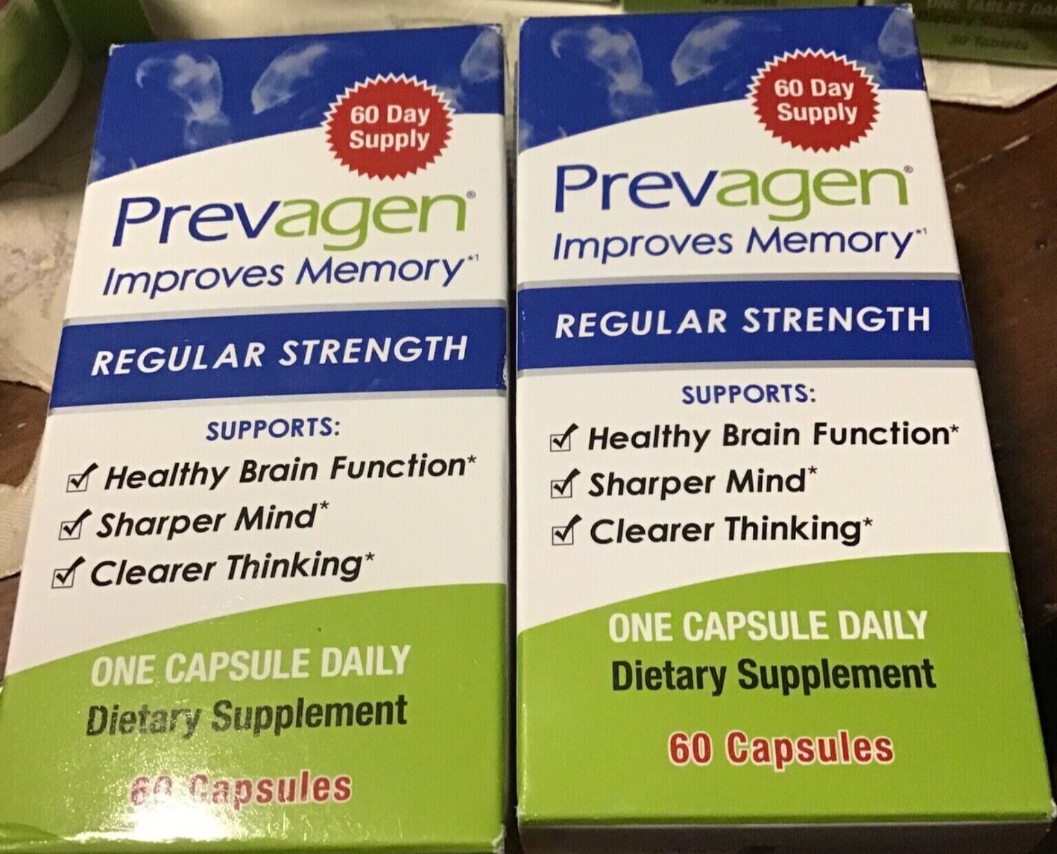 Prevagen Regular Strength 10mg 60 CAPS EA*IMPROVES MEMORY*2 BOXES*120 ...
