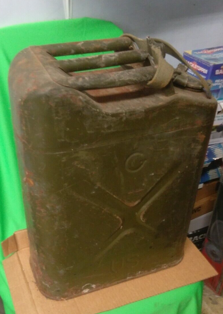 Vintage Jeep Jerry Can 5 Gal Metal Army Military US Jeep M38 M38A1 ...
