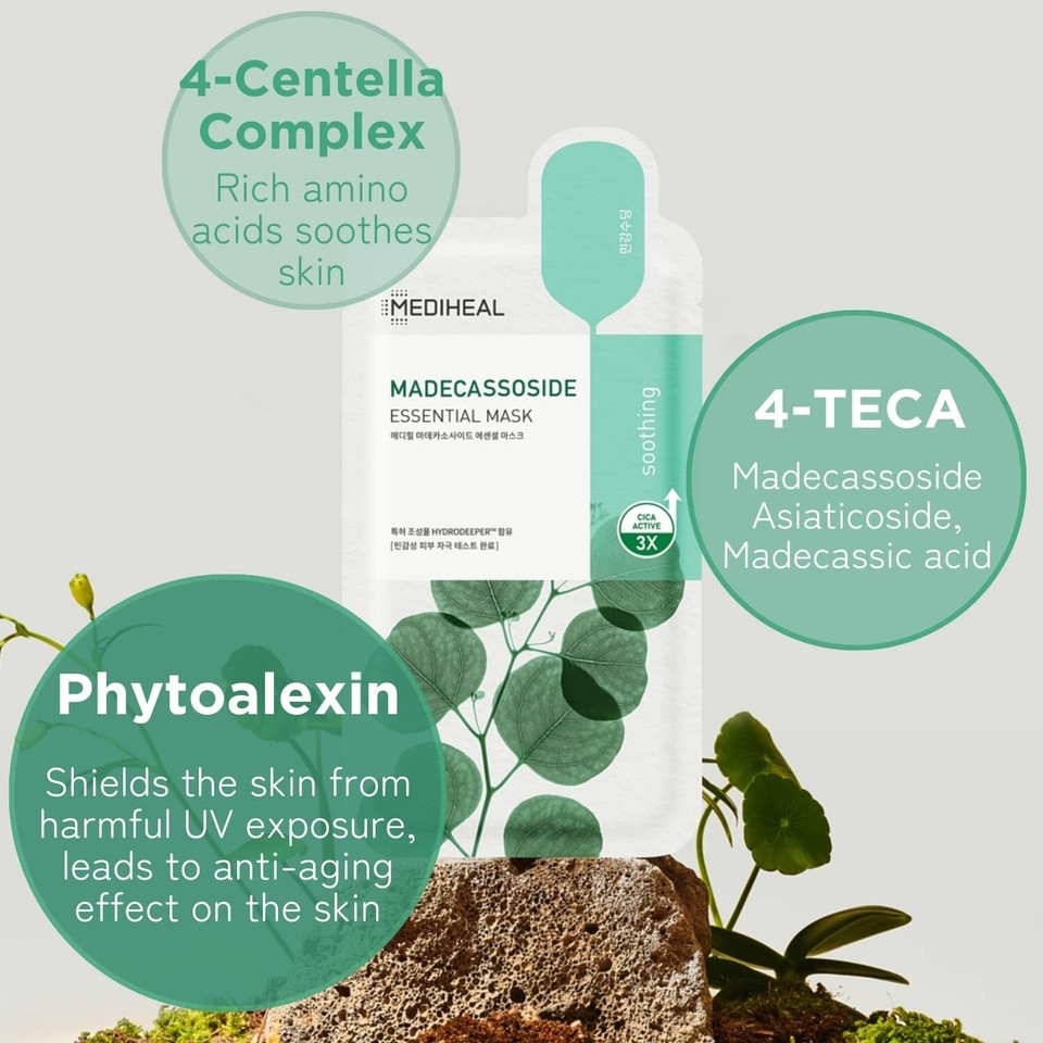 [Mediheal] Madecassoside Essential Mask 10 pcs - Best Korean sheet mask ...