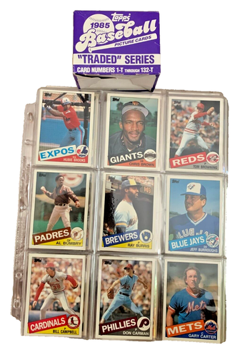 1985 Topps Traded Series Complete Baseball Card Set 1T-132T, Rare ...