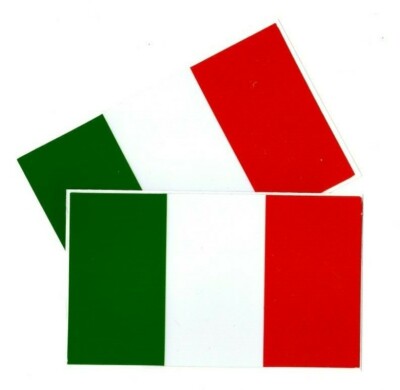 Italian Flag Decals Stickers | quantity 2 | size 2.38" tall 4" long ...