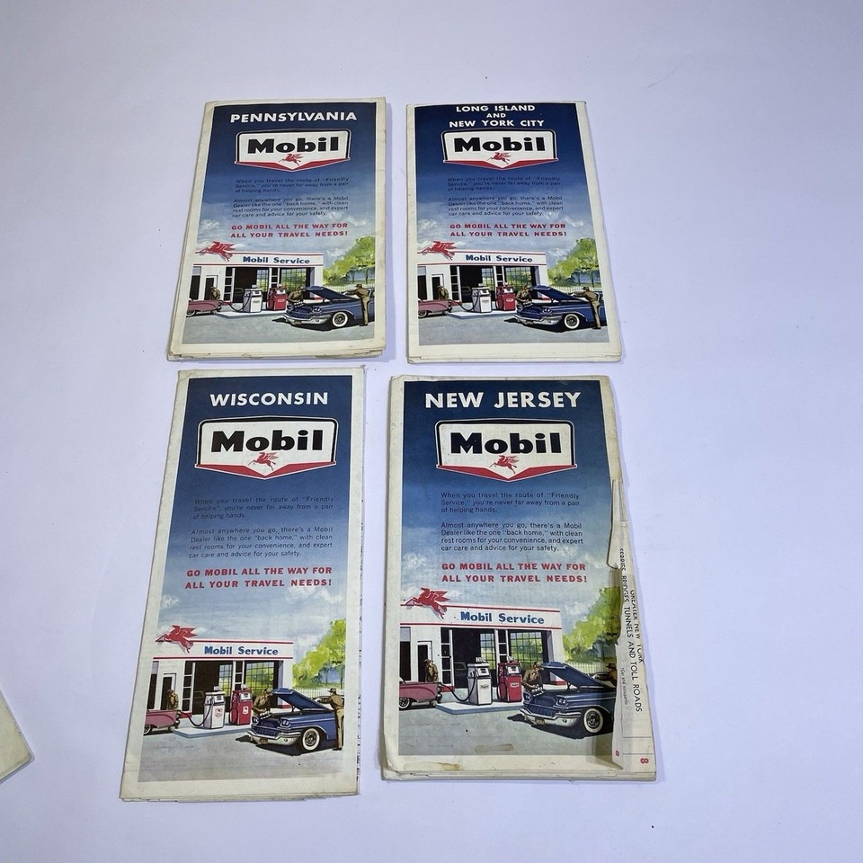 Vintage Map Lot Mostly Gasoline Road Maps United States Gulf Pure ...