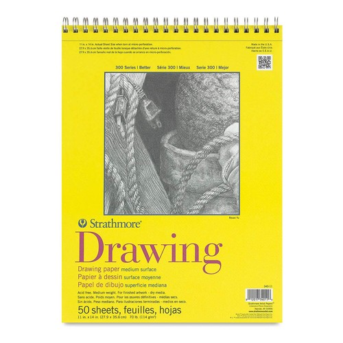 300 Series Drawing Paper Pad, Top Wire Bound, 11x14 inches, 50 Sheets ...