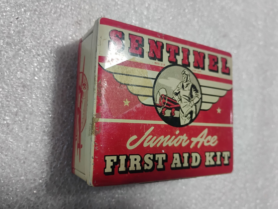 Sentinel Junior Ace First Aid Kit Vintage Car Glove Box Accessory Tin ...